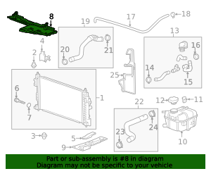 2014-2017 Buick Regal Upper Radiator Air Baffle 23447531 ...
