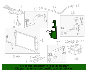 23195908 - Driver Side Upper Radiator Air Baffle 2014-2017 Buick Regal ...