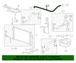 2011-2016 Buick Regal Engine Coolant Air Bleed Hose 20972727 GM | Flow ...