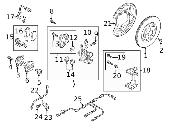 2021-2024 Audi Disc Brake Caliper Bracket 8W0-615-426-H-SQ5 ...