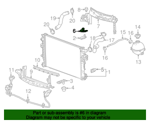 2016-2025 GM Passenger Side Radiator Upper Bracket 84258381 GM ...