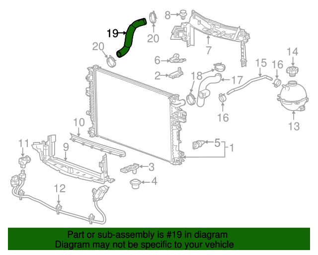 2016-2024 Chevrolet Hose (Replaces Part Number 23416973) 85135098 GM ...