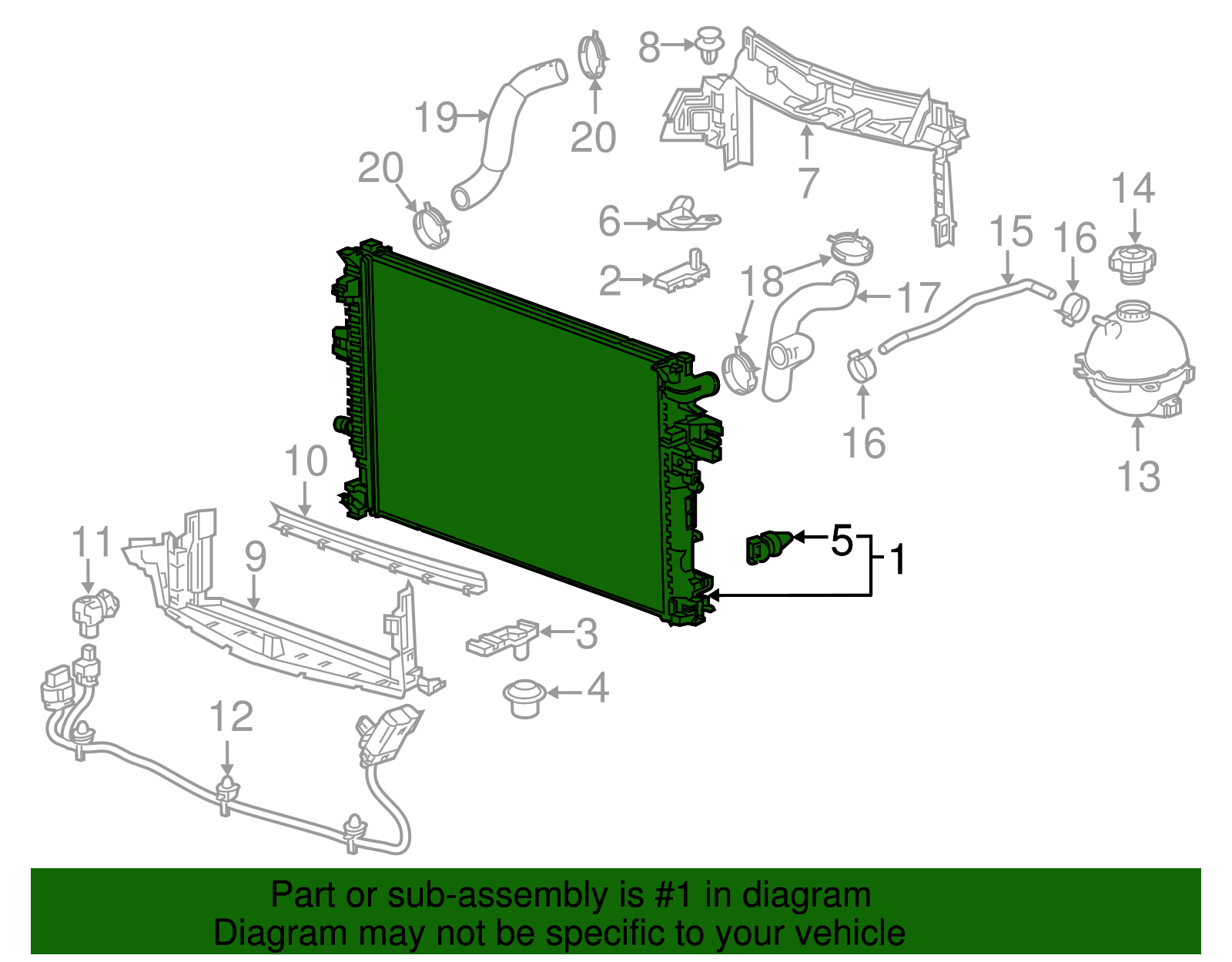 Buy Genuine GM Auto Parts - Radiator (Part # 84493651) | GM Parts Store