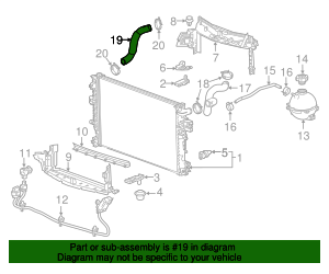 2016-2024 Chevrolet Radiator Outlet Hose 85135098 | OEM Parts Online