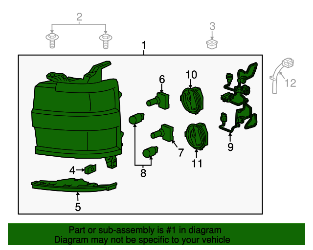 2015-2020 Chevrolet Passenger Side Headlamp Assembly 84388593 GM ...