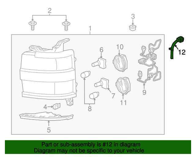 2017-2018 Chevrolet Forward Lamp Wiring Harness 84445383 | QuirkParts