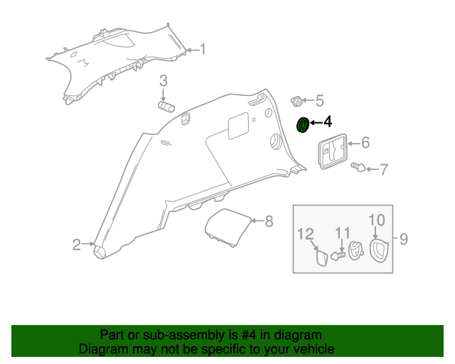 2016-2022 GM Jet Black Accessory Power Receptacle Retainer 13504351 ...