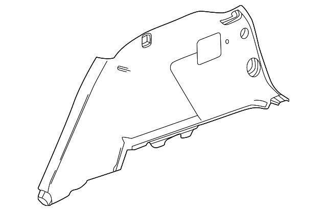 2018-2024 GM Black Passenger Side Quarter Lower Rear Trim Panel ...