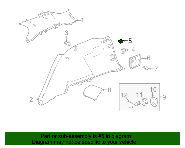2018-2024 GM Jet Black Convenience Net Retainer 92264562 GM ...