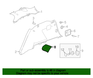 84510092 - Jet Black Interior Quarter Panel Trim Panel 2018-2021 GM ...
