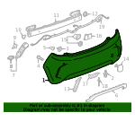 2016-2021 Chevrolet Spark Rear Bumper Fascia 42625940 | TascaParts.com