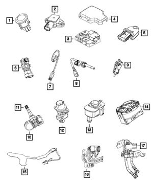 2013-2023 Ram Pressure Sensor And Tube 68550956AA | Mopar Factory Parts