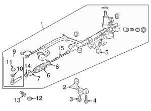 2014-2016 Subaru Forester Steering Gear 34110SG021 | TascaParts.com