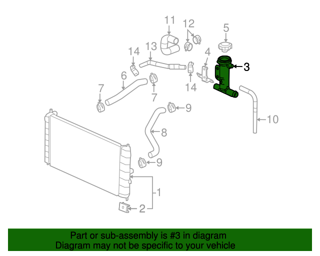 2004-2015 GM Intercooler Coolant Reservoir 25884797 | OEM Parts Online