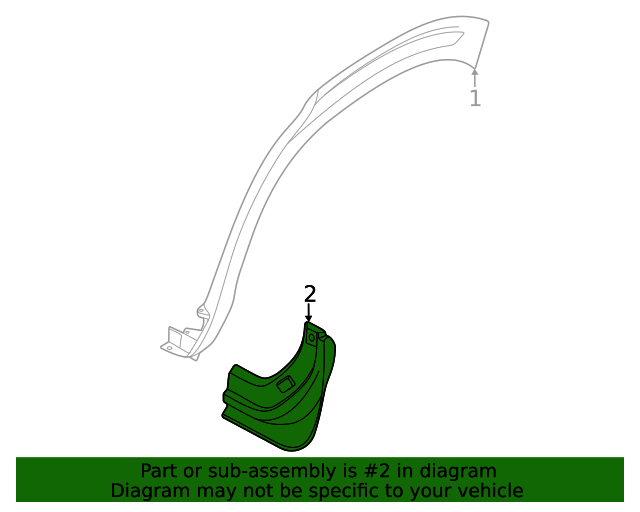 86841-Q5000 - Mud Guard 2021-2024 Kia Seltos | Kia.Parts Store