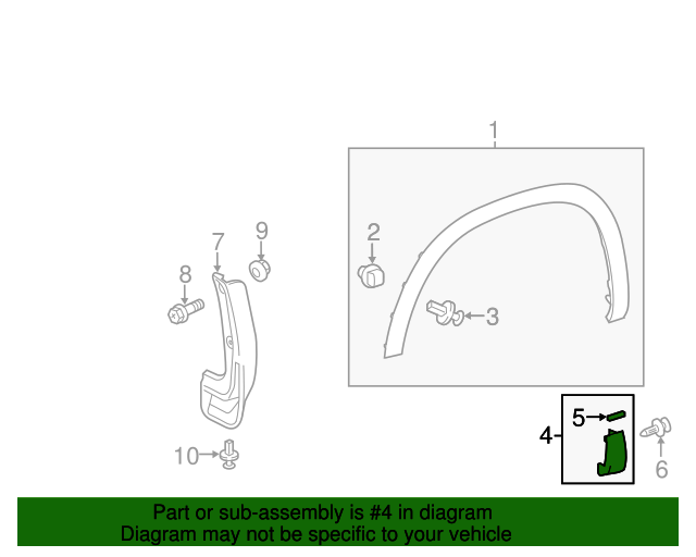 2014-2019 Toyota Highlander Molding Assembly 75602-0E903 | Toyota Parts ...