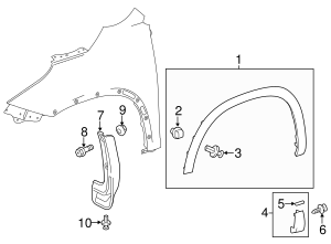 90159-60477 - Radiator Support Splash Shield Screw 2000-2022 Toyota ...