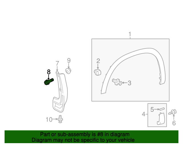 90159-60477 - Radiator Support Splash Shield Screw - 2000-2023 Toyota ...