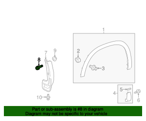 90159-60477 - Radiator Support Splash Shield Screw 2000-2022 Toyota ...