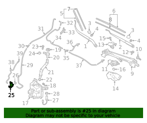 2018-2025 Mitsubishi Washer Pump 8260A409 | Mitsubishi Parts Warehouse