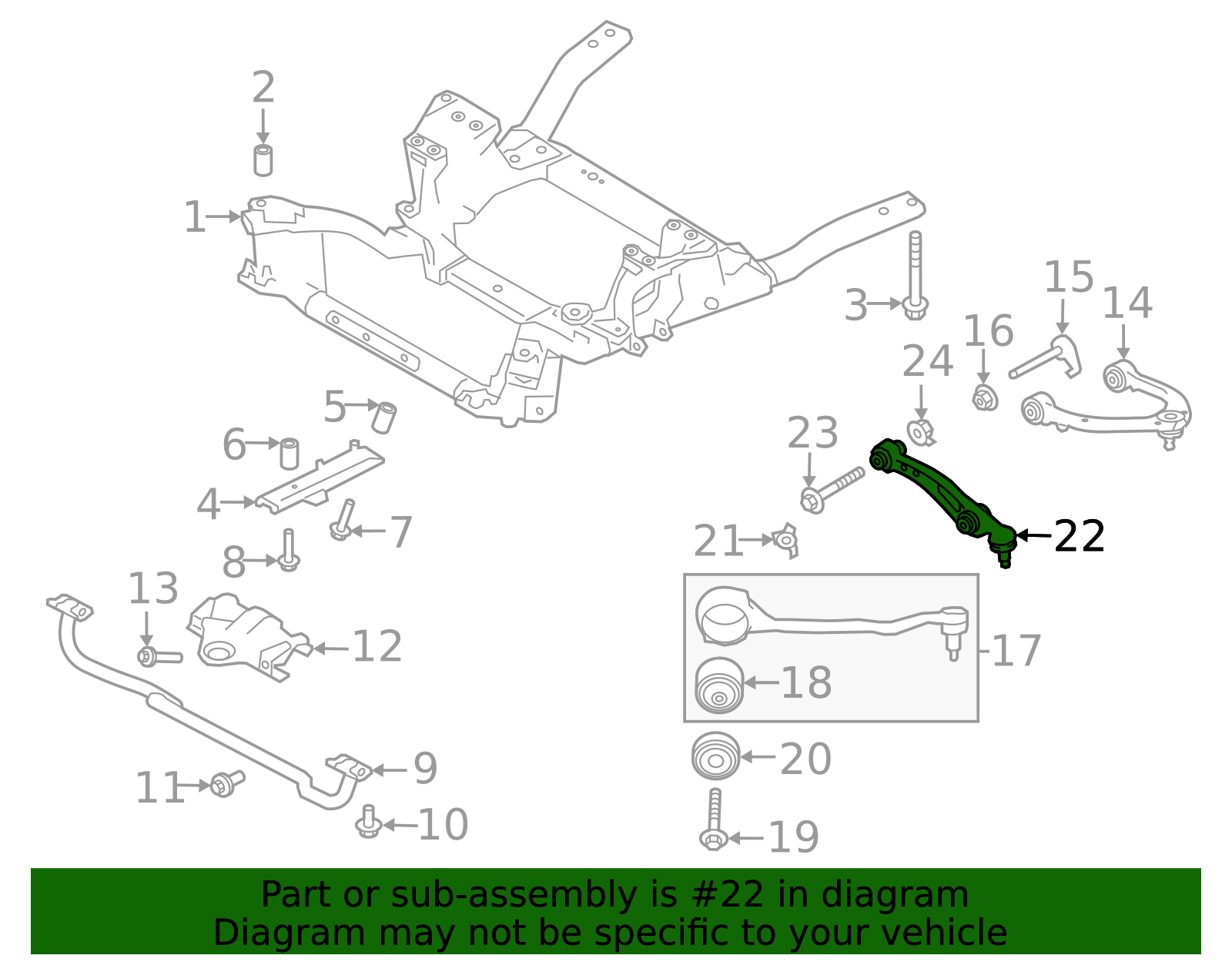 2018-2022 Land Rover Rear Lower Control Arm LR171073 | OEM Parts Online
