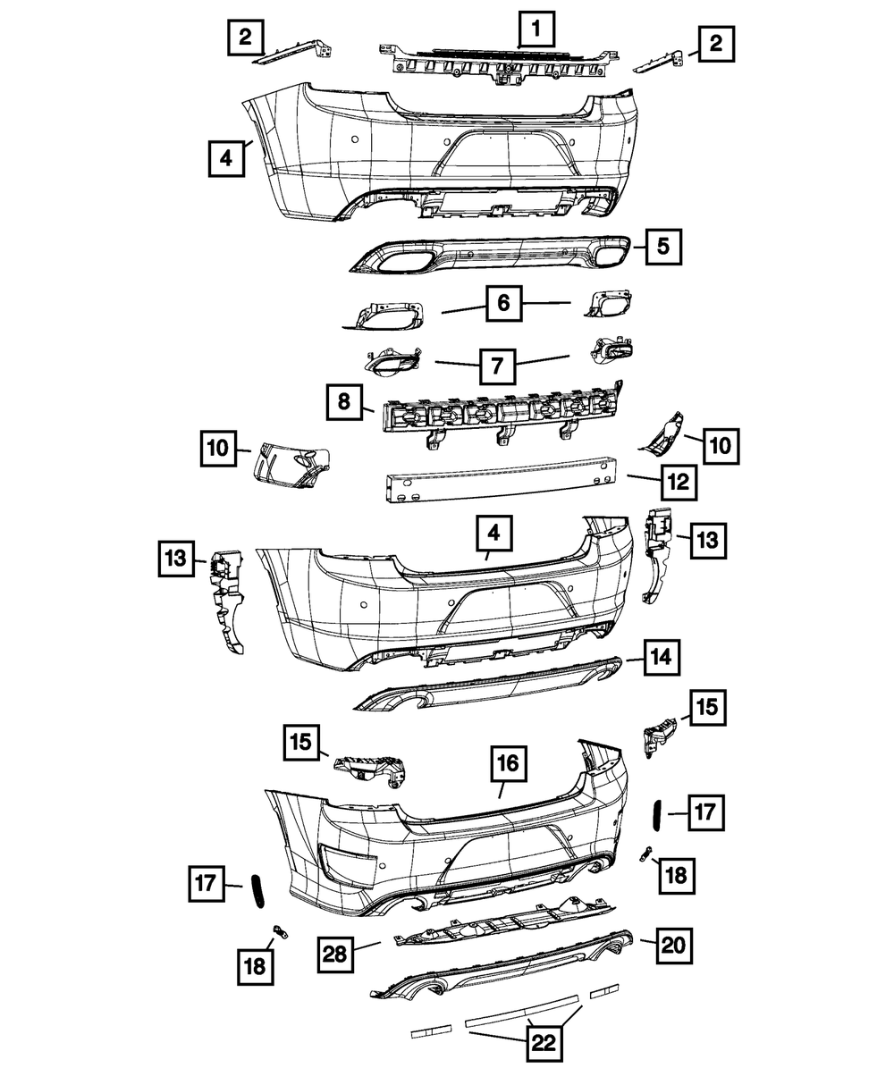 68214792AC - Rear Energy Absorber 2015-2023 Dodge Charger | Mopar ...