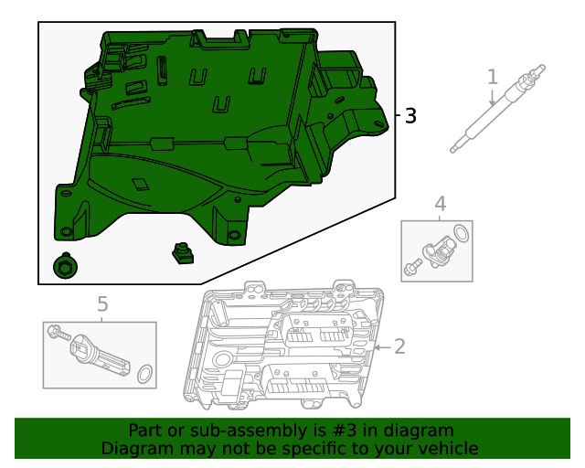 2021-2022 GM Engine Control Module Bracket 84294002 | GMPartsDirect.com