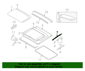 Genuine BMW 54-13-7-145-884 | Sunroof Guide Rail | FREE Shipping on ...