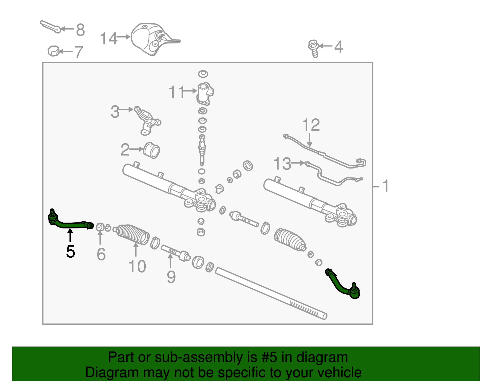 2011-2013 Kia Sorento Outer Tie Rod 568202b000 | Retail Performance ...