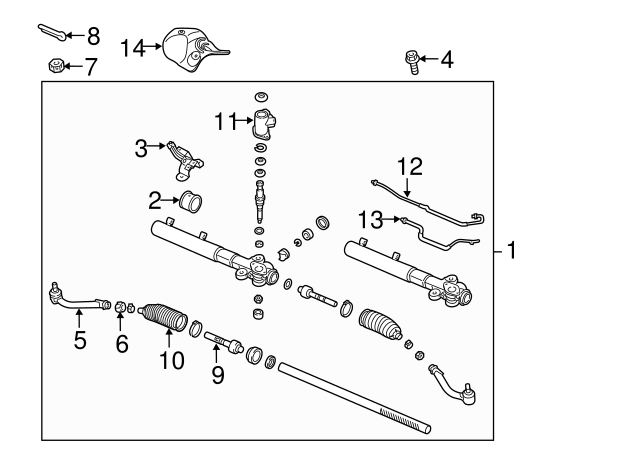 2011-2013 Kia Sorento Steering Gear 57700-0W100 | TascaParts.com