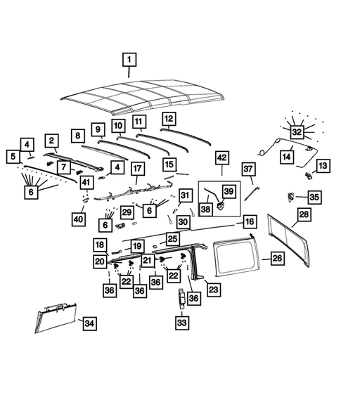 Roof for 2020 Jeep Wrangler | DodgeParts.com