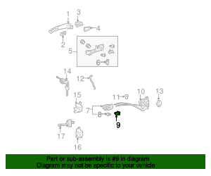 2004-2010 Toyota Sienna Handle, Inside Plug 69283-AA020-B2 | American ...
