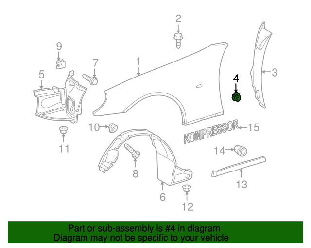 001-990-05-50 - Rear Cover Nut 1998-2004 Mercedes-Benz | Mercedes-Benz ...