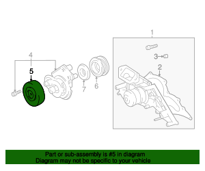 16603-0W010 - Accessory Drive Belt Tensioner Pulley - 1998-2009 Toyota ...