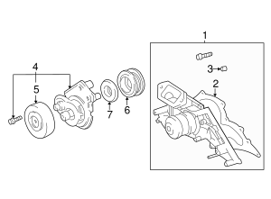 16603-0W010 - Accessory Drive Belt Tensioner Pulley - 1998-2009 Toyota ...