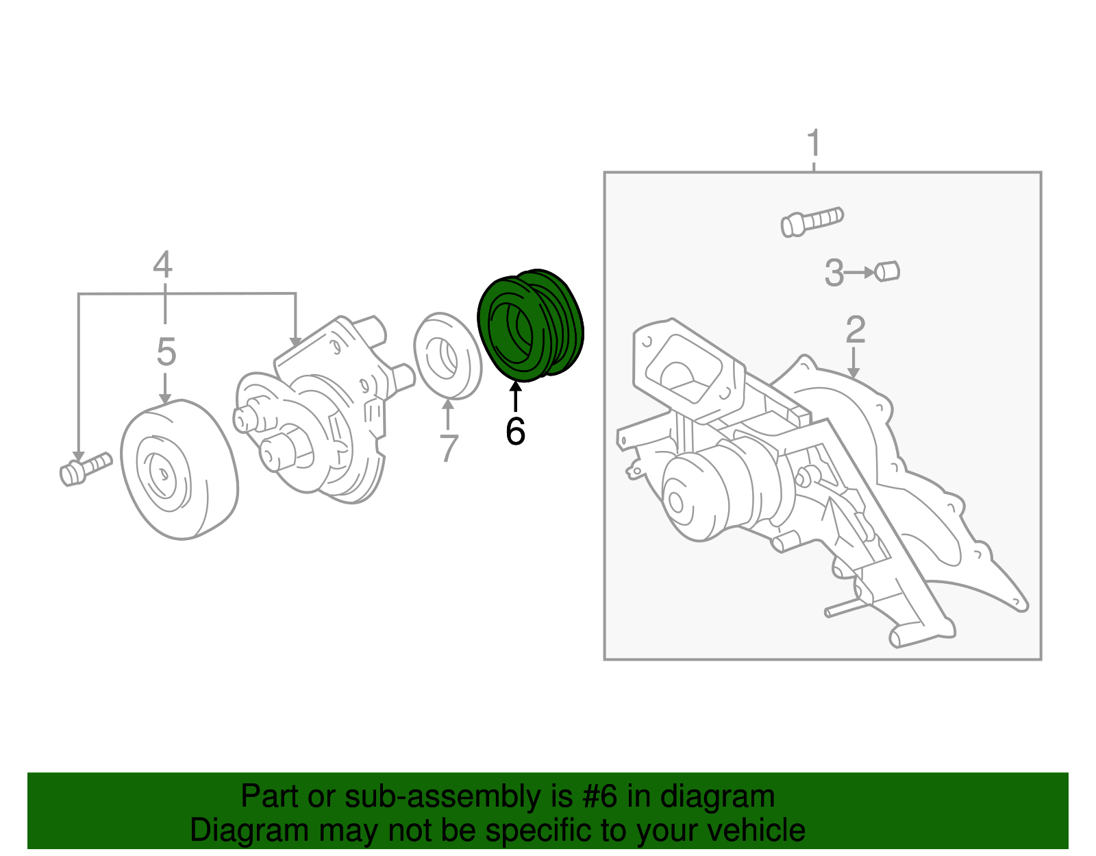 Genuine Toyota Accessory Drive Belt Idler Pulley part# 16604-0F010 for ...