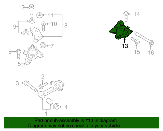 2010-2013 Hyundai Tucson Trans Mount Bracket 21830-2S100 | OEM Parts Online