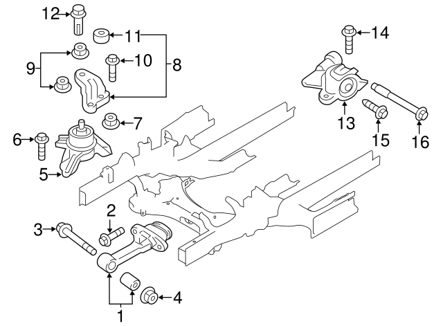 21830-2S100 - Trans Mount Bracket - 2010-2013 Hyundai Tucson | World ...