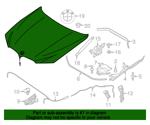 41008499153 - 2018-2024 BMW Hood (41-00-8-499-153) | BMW of South ...