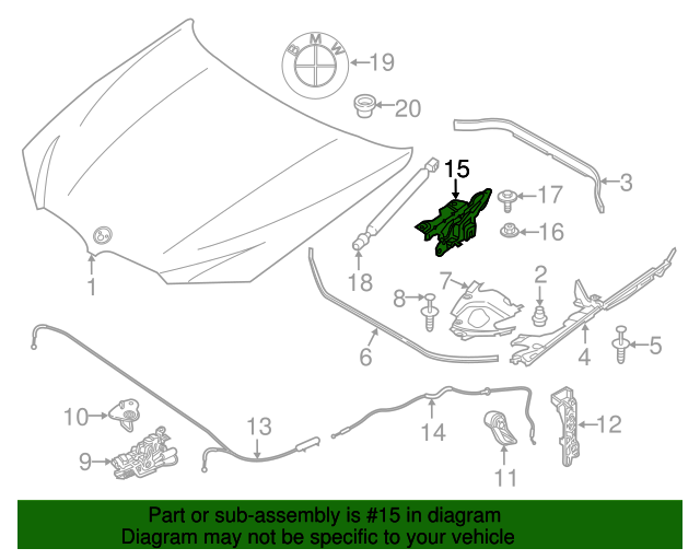 41617475791 - 2018-2023 BMW Hood Hinge (41-61-7-475-791) | BMW of South ...