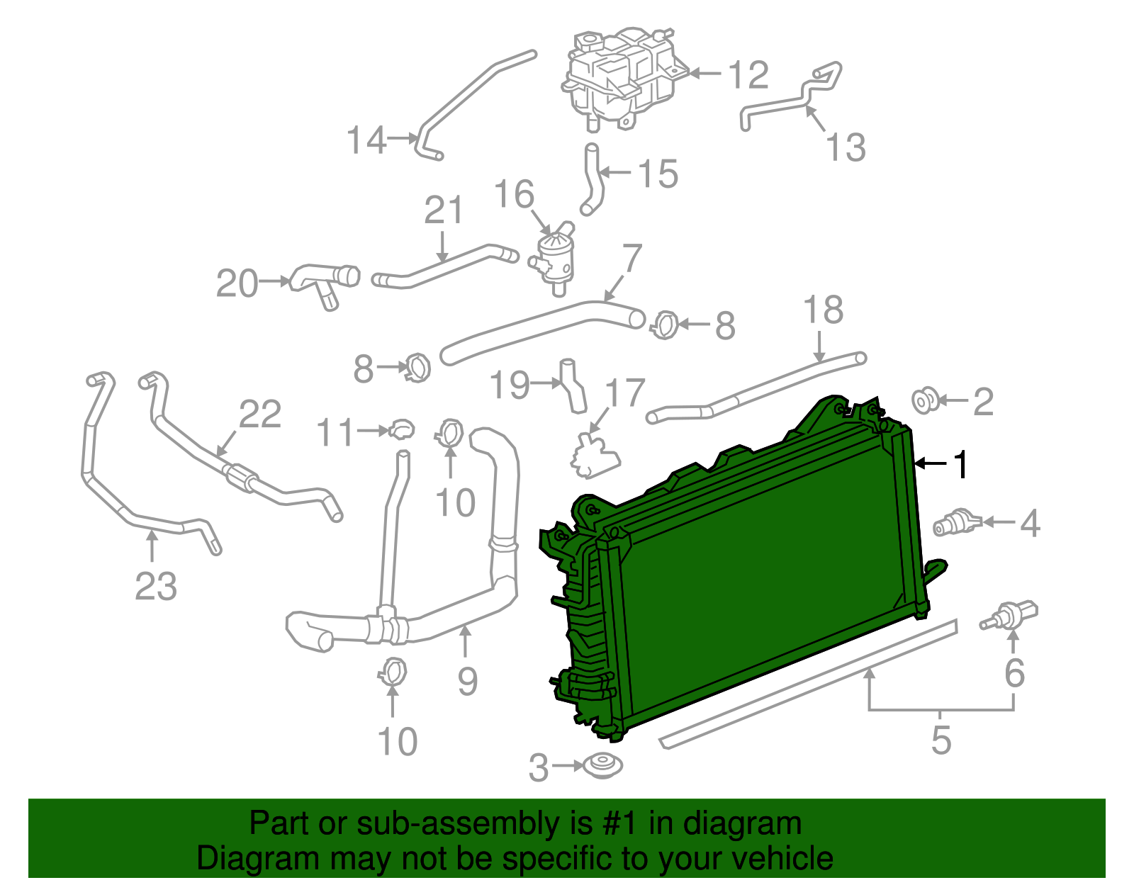 84164908 - Radiator 2016-2018 GM | Gateway Buick GMC Parts