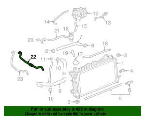 2016-2018 GM Water Hose 84101447 | GMPartsDirect.com