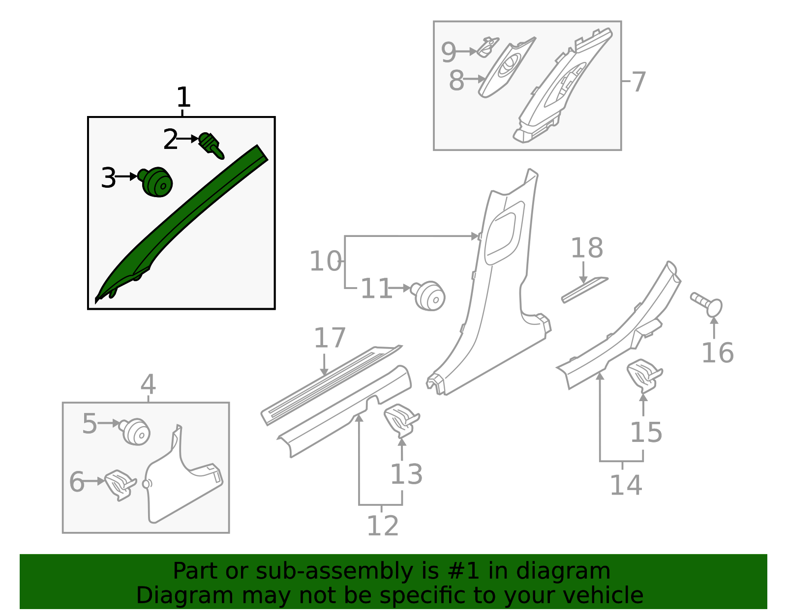 85820-L2100WK - Windshield Pillar Trim 2025 Kia K5 | Kia.Parts Store
