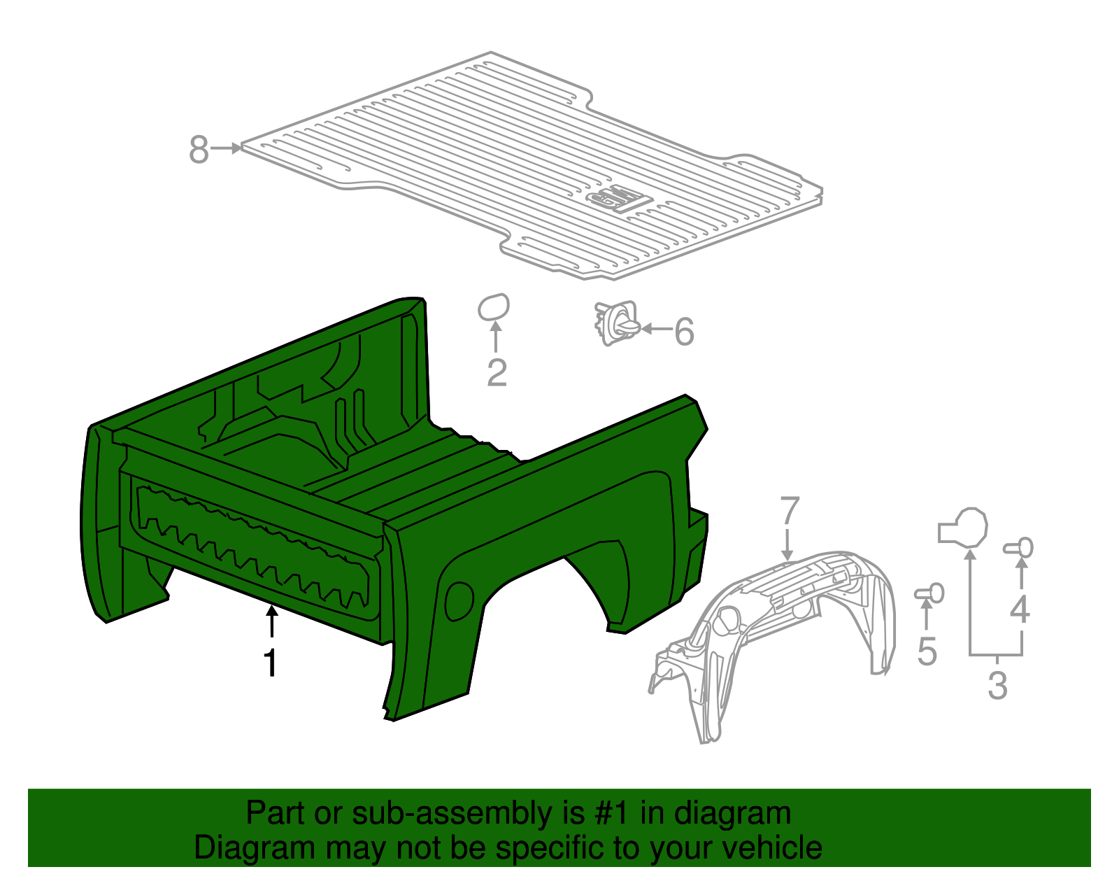 2014-2019 Chevrolet Pickup Box 84148853 | TascaParts.com