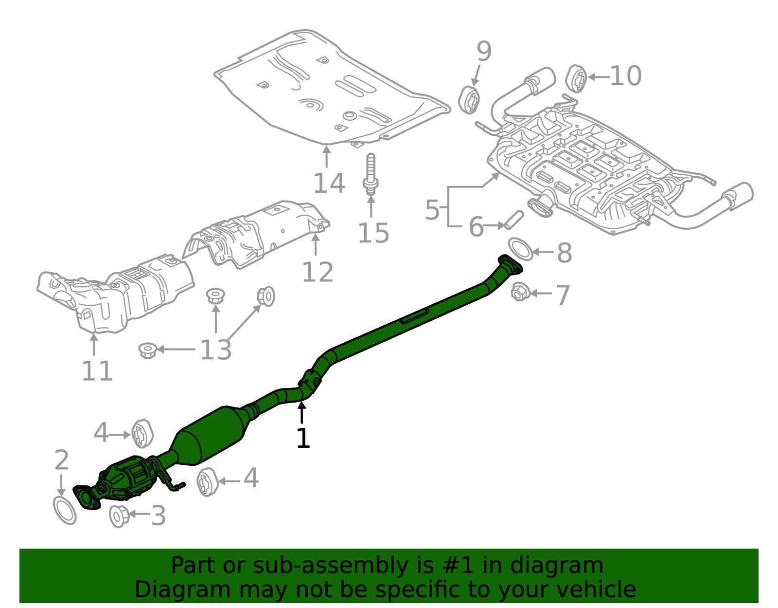 PYL5-20-55XB - 2018-2021 Mazda 6 - Converter & Pipe | Mazda Part Direct