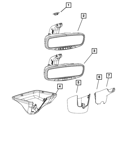 Glass and Interior Rearview Mirror for 2022 Jeep Grand Cherokee WK ...