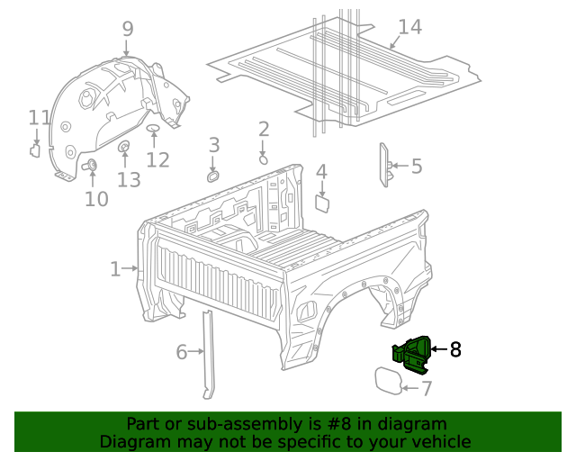 2020-2022 Chevrolet Fuel Tank Filler Pipe Housing 84749793 ...