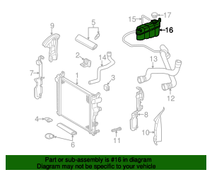 220-500-00-49 - Engine Coolant Reservoir 2000-2012 Mercedes-Benz ...