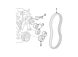 1997-2005 GM V-Ribbed Serpentine Belt 12588408 | TascaParts.com