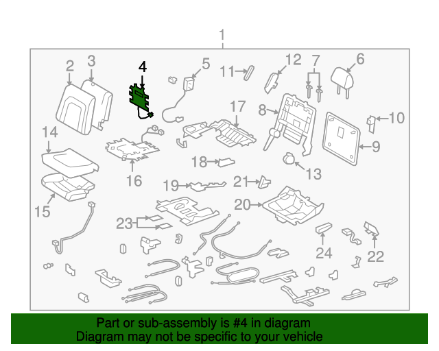 2013 Toyota Land Cruiser Seat Cushion Heater 87510-60600 | OEM Parts Online